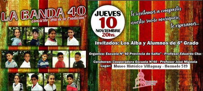 Concierto de Banda 40 en el Museo Histórico